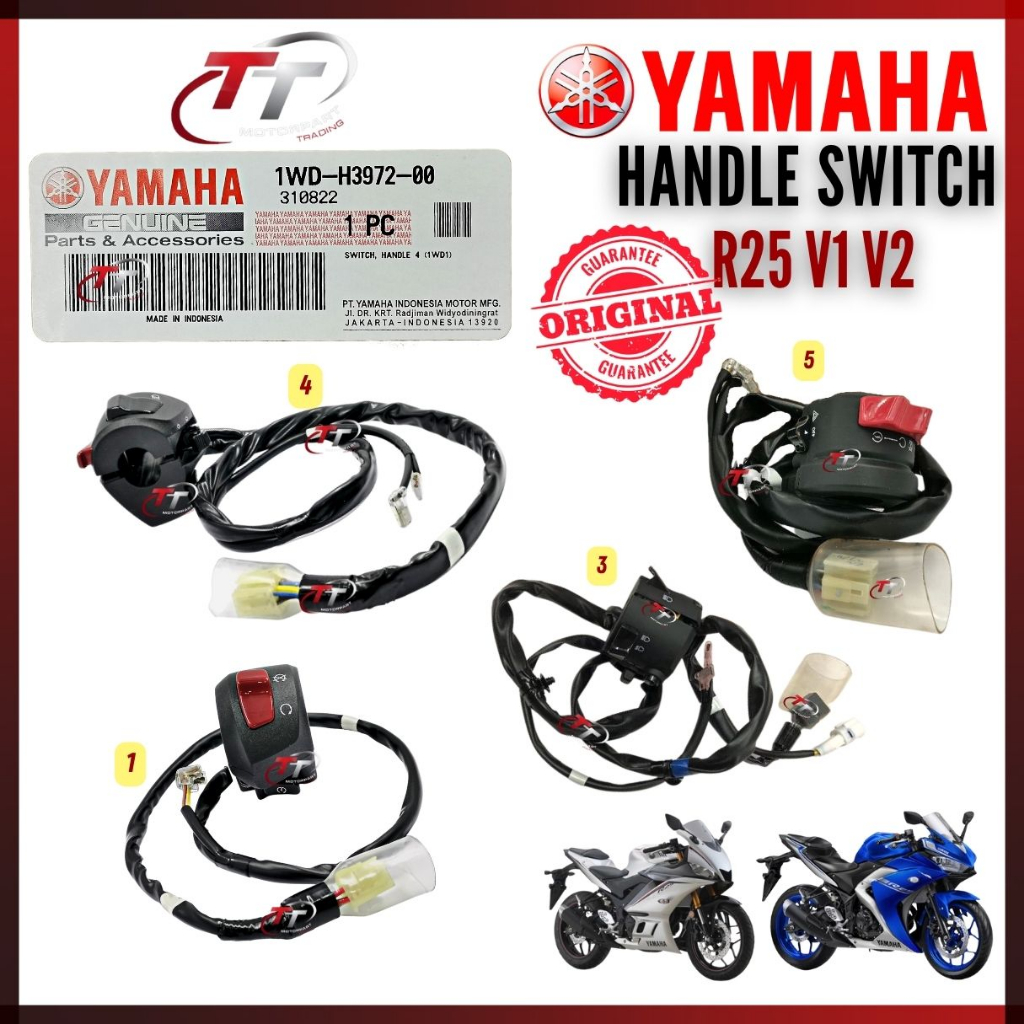 R25 YZF-R25 V1 V2 Handle Switch Left Right Handel Suis Horn Starter ...
