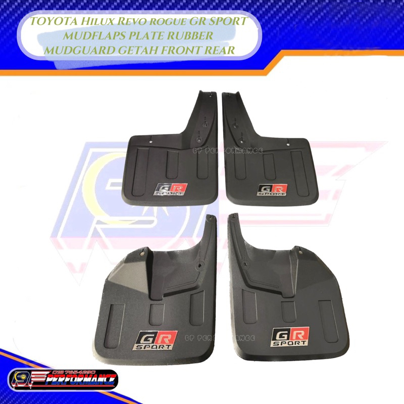 TOYOTA Hilux Revo rogue GR SPORT MUDFLAPS PLATE RUBBER MUDGUARD GETAH ...