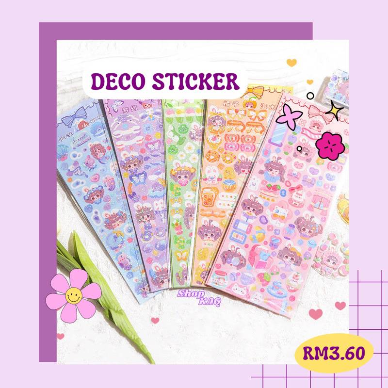 SHOPKAQ 2 sheets/pack sticker Cute cartoon Girl figure Guka sticker ...