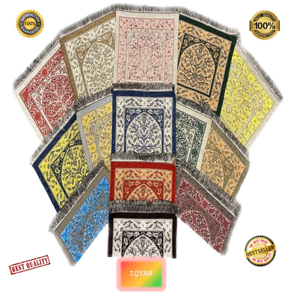 SEJADAH MINI MUKA PENDEK RAUDAH Turki 35 x 35cm + Gift Box 📦 , High ...