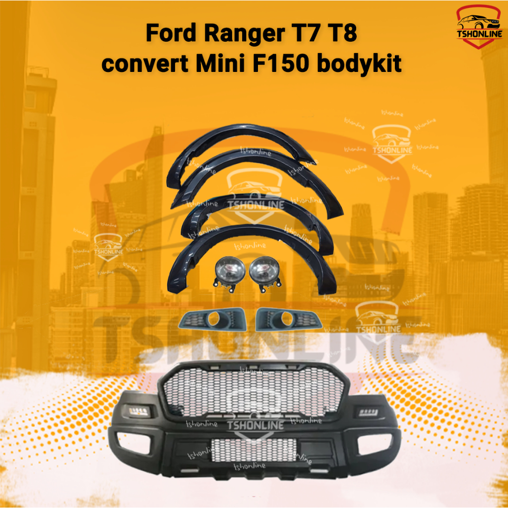 Ford Ranger T7 T8 convert Mini F150 Bumper Bodykit Ranger Body kit ...