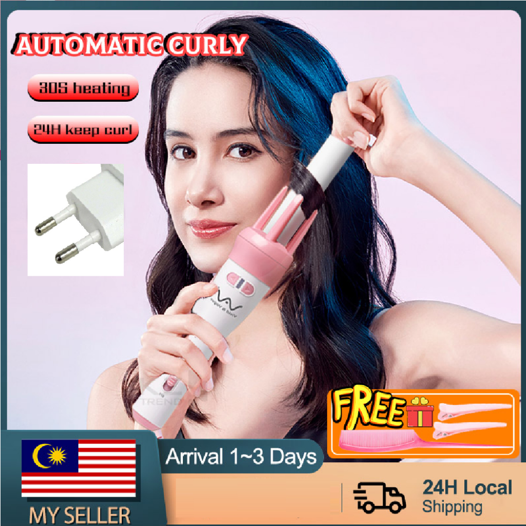 𝗩𝗶𝘃𝗶𝗱 & 𝗩𝗼𝗴𝘂𝗲 Automatic Iron Hair Curler Ceramic Auto Rotation Professional Hair Styling Tools ...