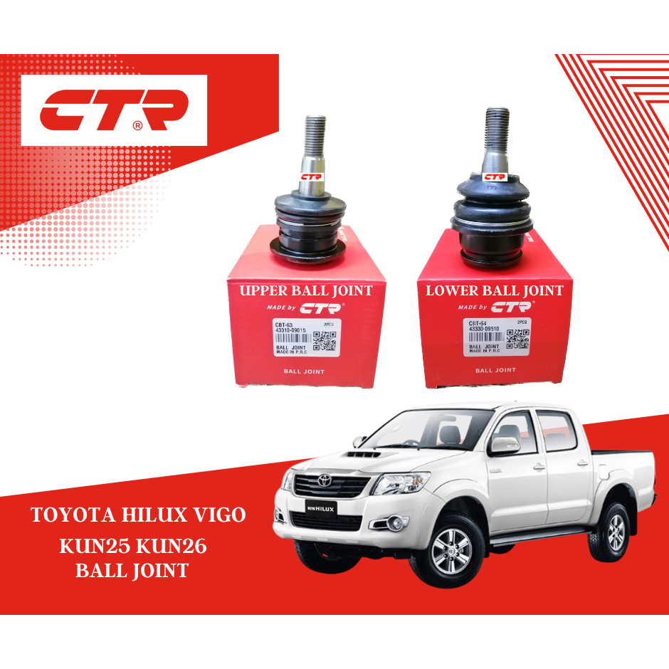 CTR BALL JOINT LOWER ARM UPPER ARM TOYOTA HILUX KUN25 KUN26 VIGO CBT63 CBT64 | Shopee Malaysia