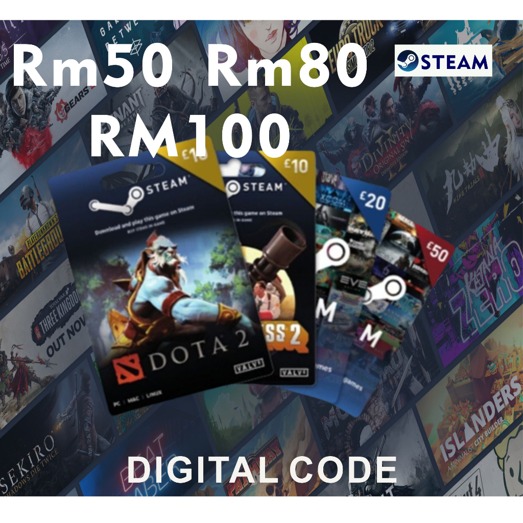 [MY] Steam Wallet | Games PC | PC Game Steam Platform | MYR RM50 | RM80 | RM100 | Digital ...