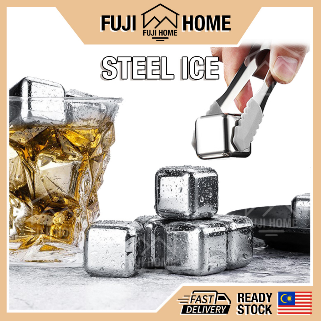 🏠READY STOCK🏠Reusable Stainless Steel Ice Cube Tray Ice Cubes Maker 304 ...