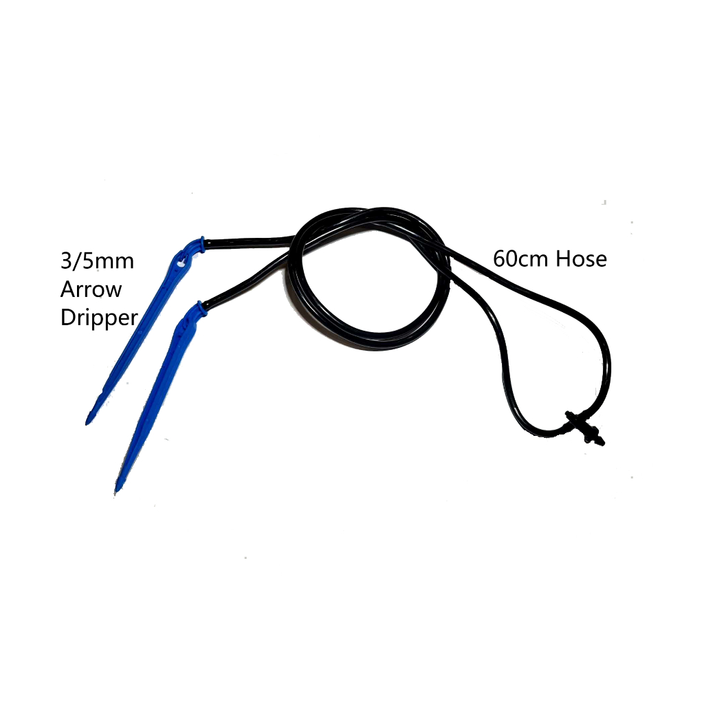 [100 Polybag] 50 x Fertigasi 2 ways Dripper Set Garden Water Irrigation ...