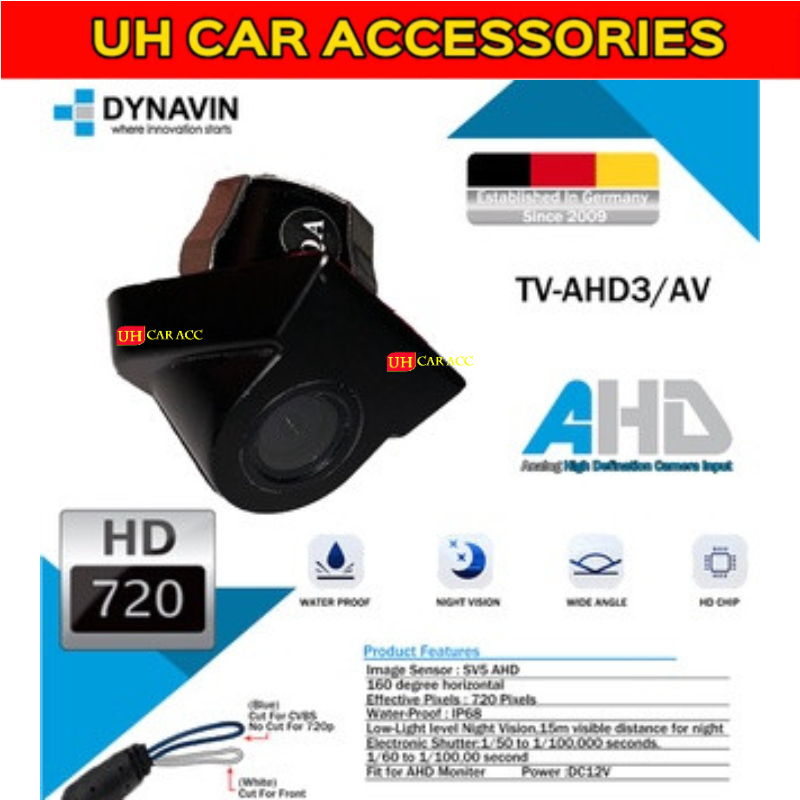 DYNAVIN AHD3 WATER PROOF NIGHT VISION AHD SONY LENS CAR REVERSE CAMERA ...