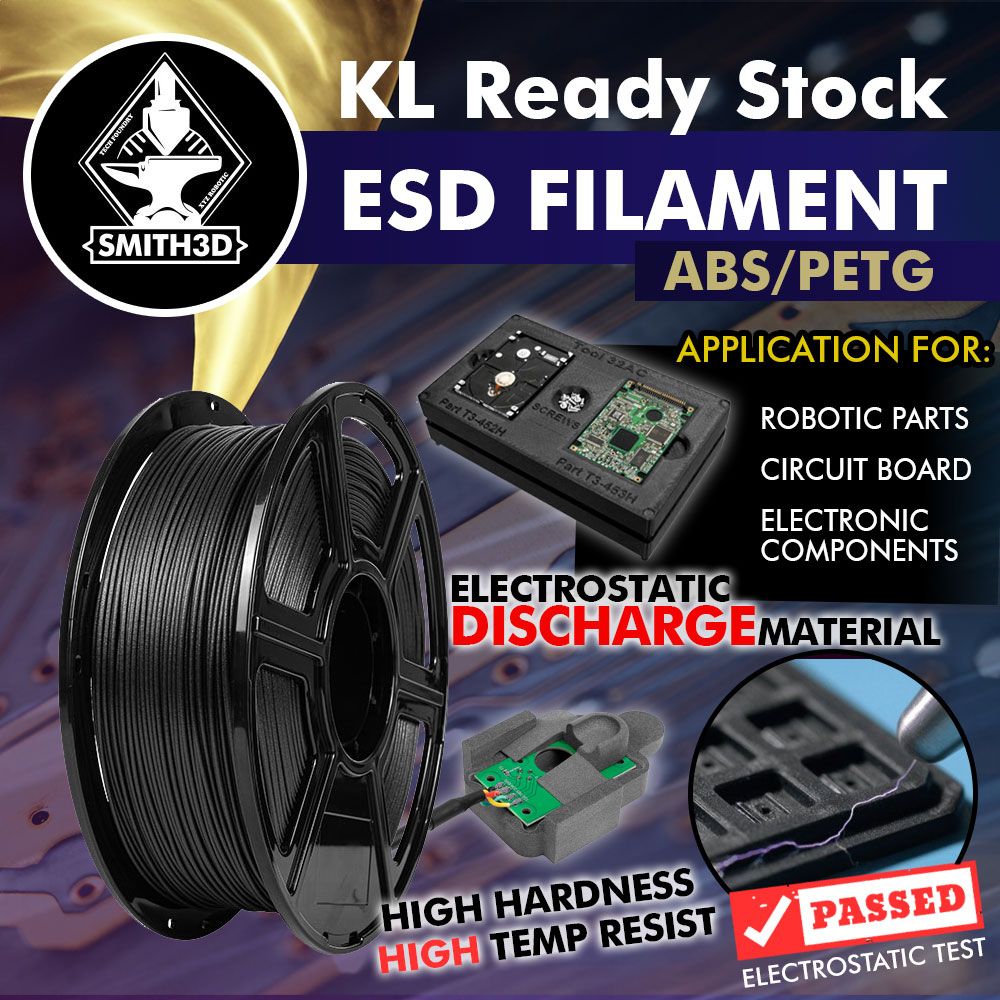 Smith3D ESD ABS/ PETG 1.75mm 1KG 3D Printer Filament for Elegoo Ender 3 ...