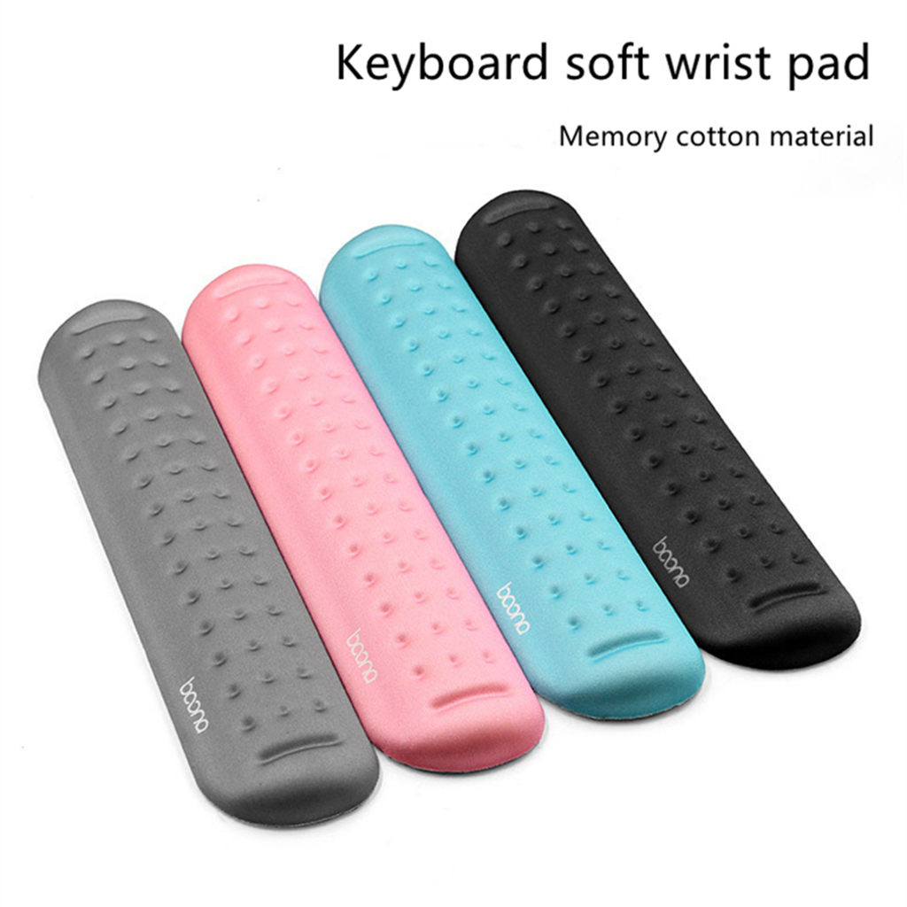 Palm Rest Memory Foam Micro Fiber Massage Hold Mouse & Keyboard Wrist ...