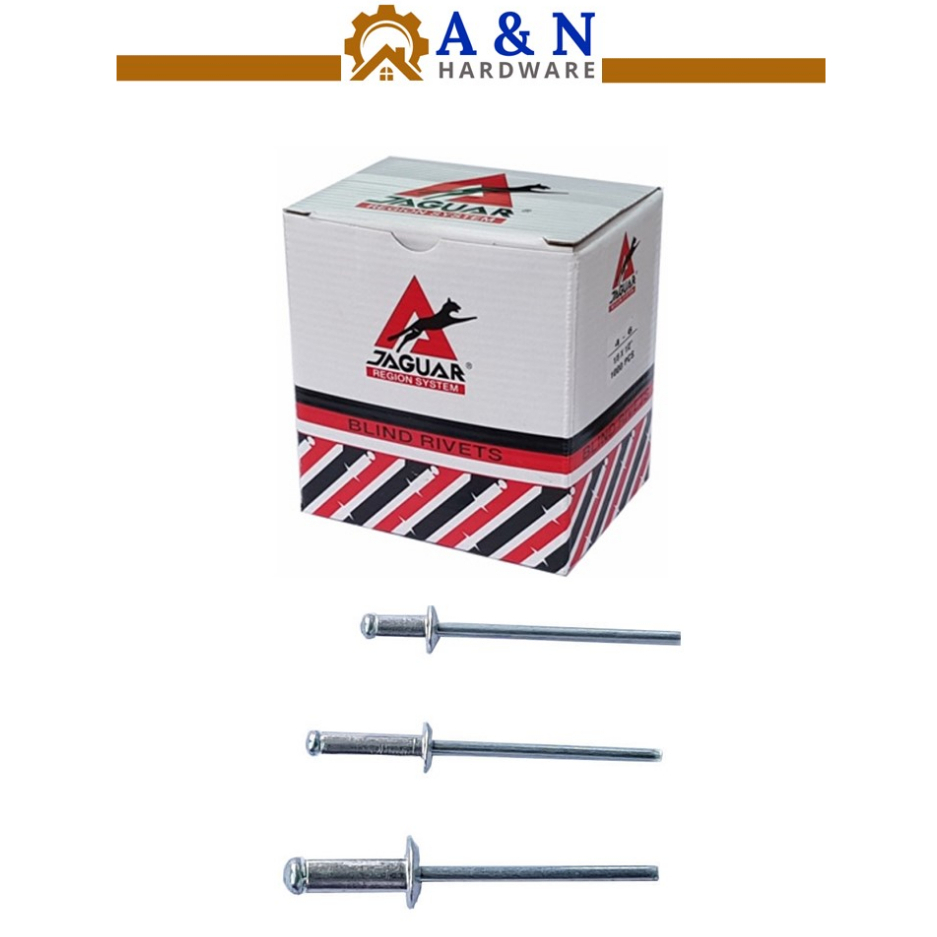1/8", 5/32" , 3/16" Jaguar Blind Rivet / Rivet Nail | Shopee Malaysia