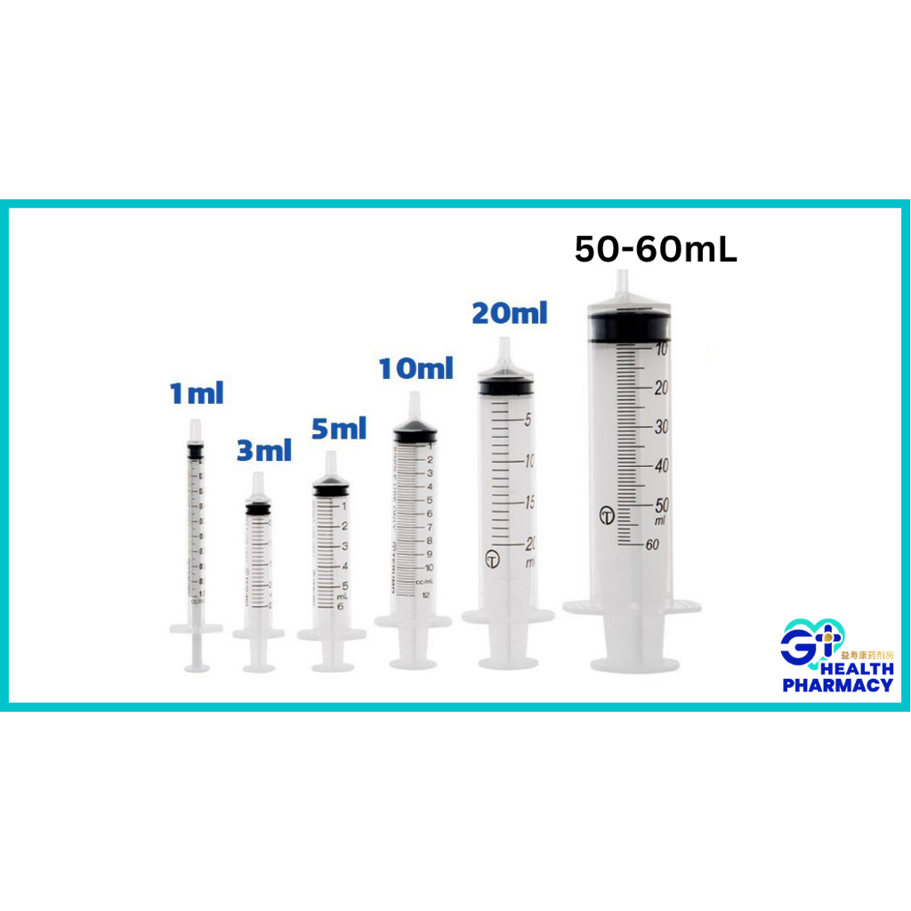 Syringe Luer Slip Picagari (1mL/3mL/5mL/10ml/20ml/60mL) | Shopee Malaysia