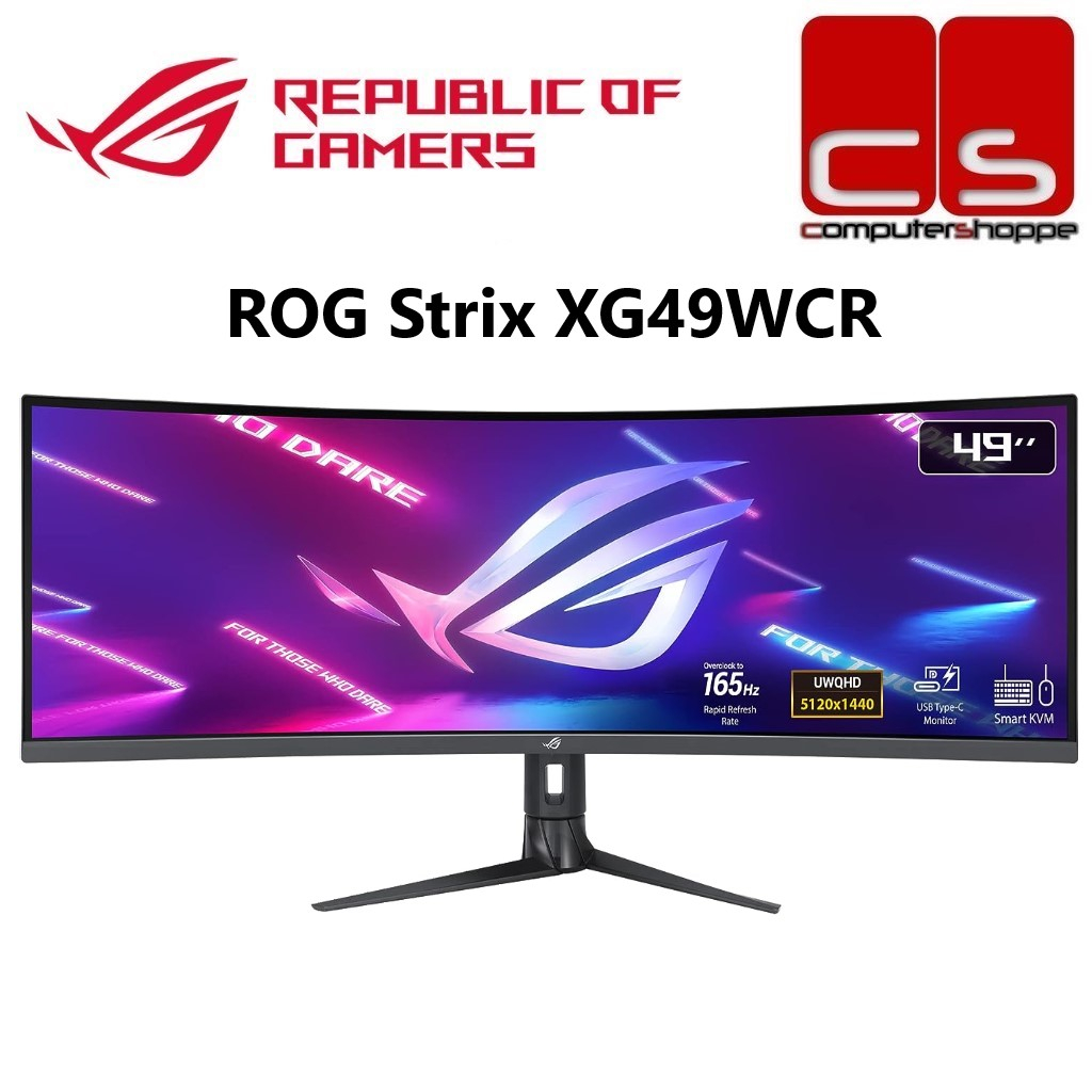 Asus ROG Strix XG49WCR 49'' QHD 165HZ 1MS HDR VA Super Ultra-wide ...