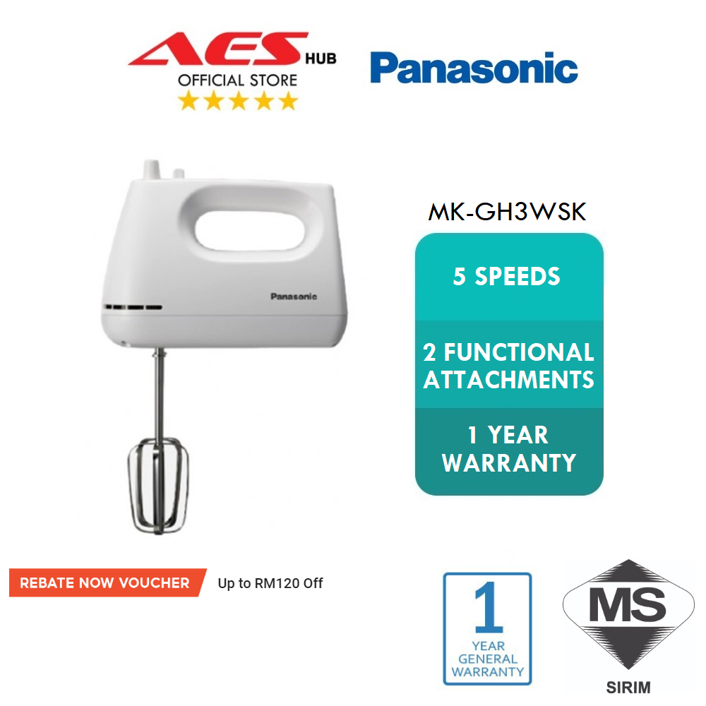 Panasonic 175W Hand Mixer Pengadun Kek Pengadun Tepung Pengadun Roti MK ...