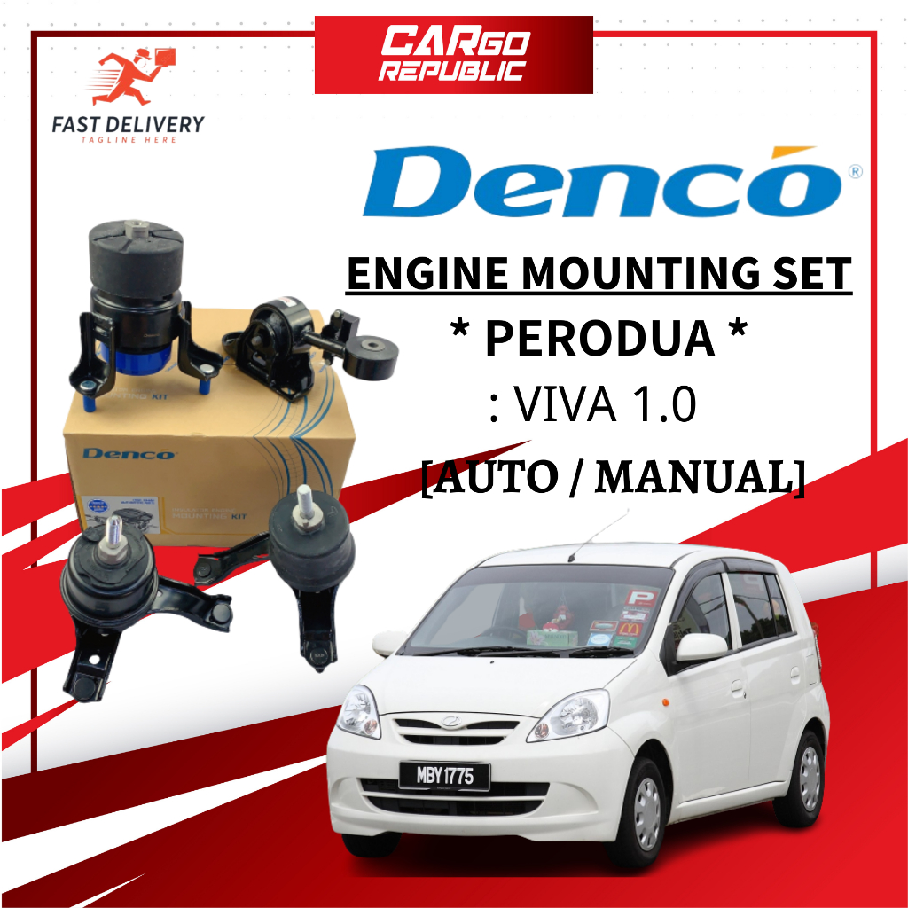 Denco Perodua Viva 1.0 [Manual / Auto] Engine Mounting Kit Set Original ...