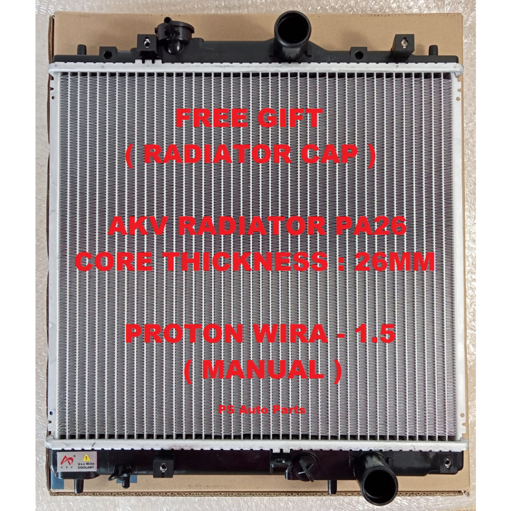 AKV Radiator Proton Wira 1.5 Manual Tangki Air Kereta Ketebalan Double ...