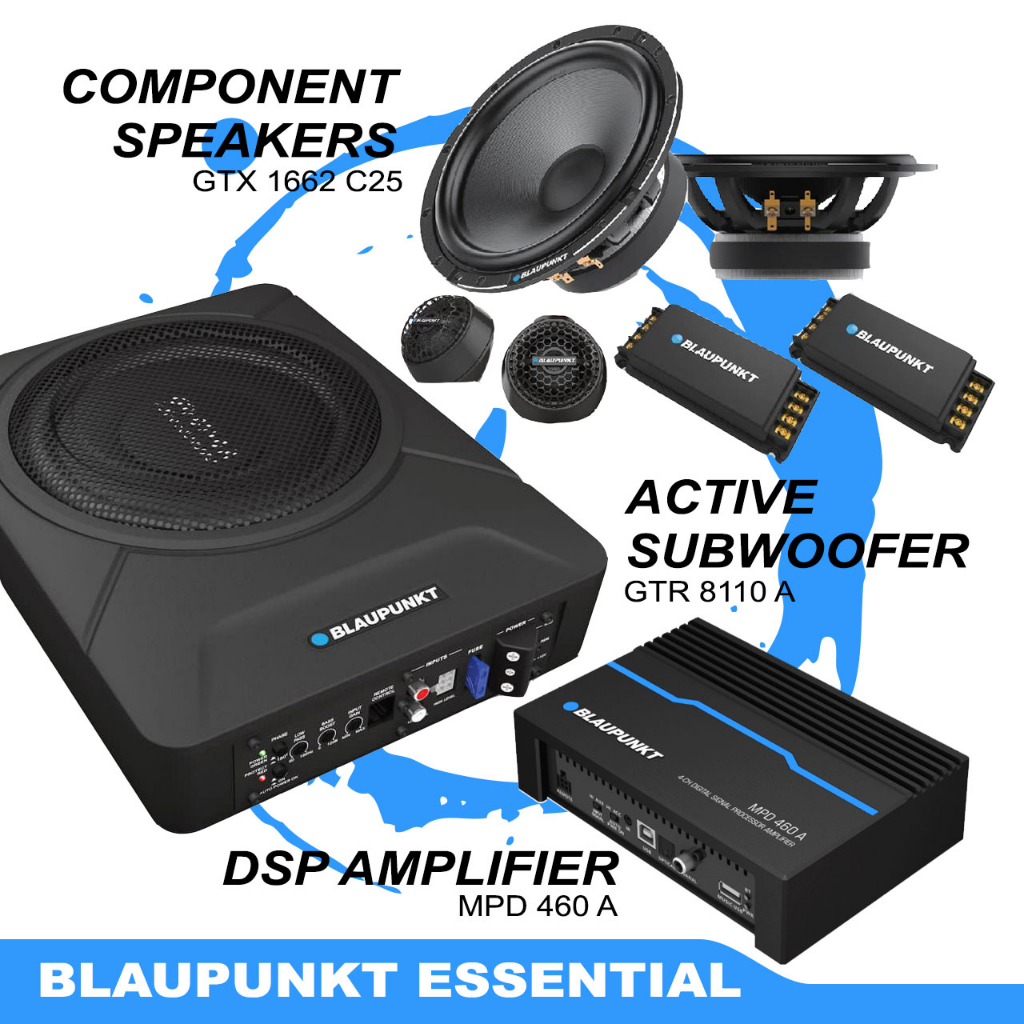 Blaupunkt Car Audio Essential Combo - DSP Amplifier, Speakers & Active ...