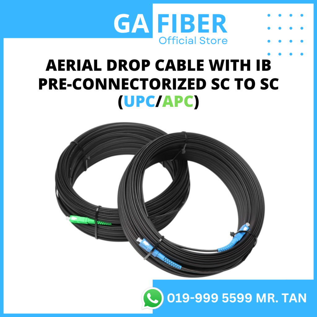 Pre-Connectorized SC/UPC & SC/APC Single Mode High Strength Drop Fiber Optic Patch Cord | Shopee ...