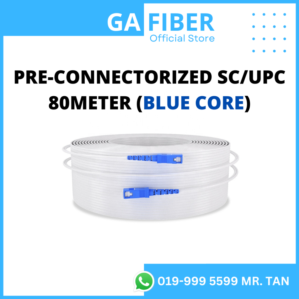 Pre-Connectorized SC/UPC Indoor Drop Cable 80M - White | Shopee Malaysia