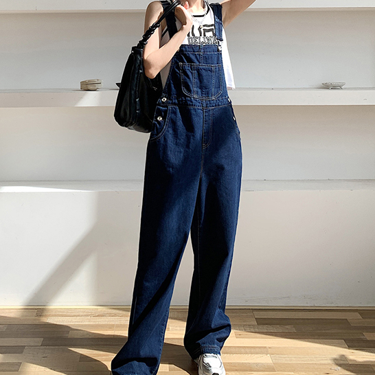(XS-5XL)Womens Denim Overalls Regular Fits Jumpsuits Casual Women Jeans ...