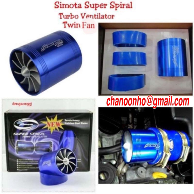 Simota Super Spiral Turbo Jet Ventilator Twin Fan 2.5 inch Turbo Jet Fan Taiwan Simota Twin Fan ...