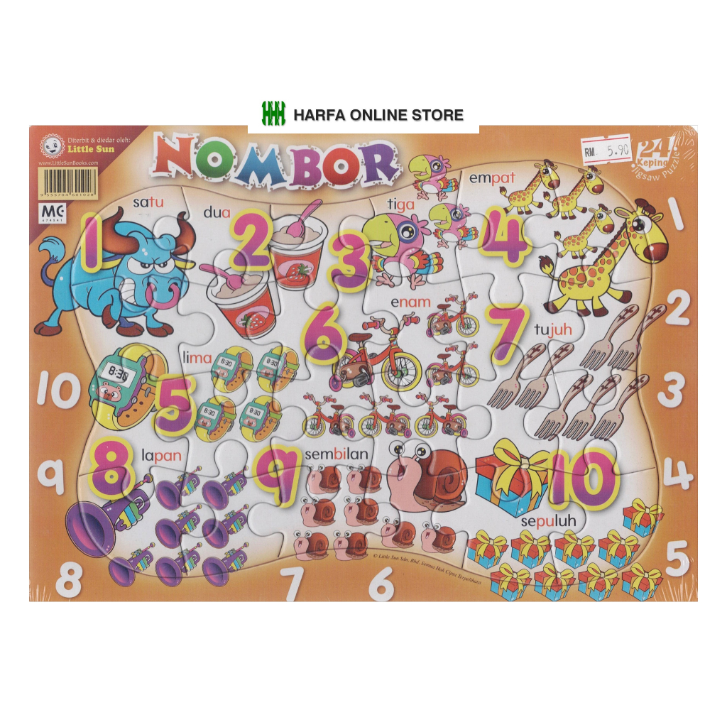 24 KEPING JIGSAW PUZZLE : NOMBOR | Shopee Malaysia