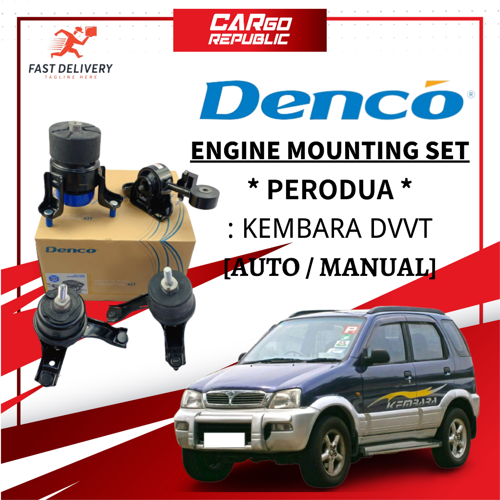 Denco Perodua Kembara DVVT Engine Mounting Kit Set [Auto / Manual] Original Made In Malaysia ...