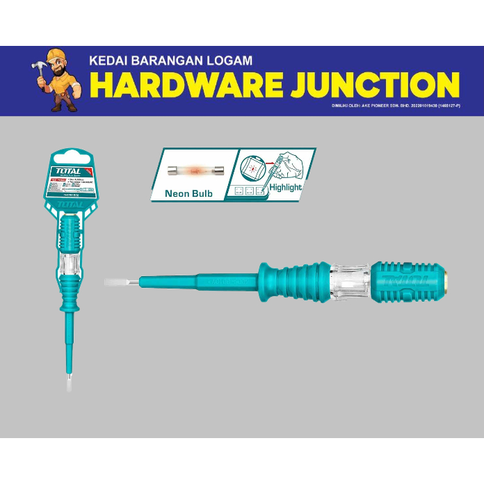 TOTAL TEST PEN 140MM AC100V-500V W/NEON BULB INDICATOR THT291408 ...