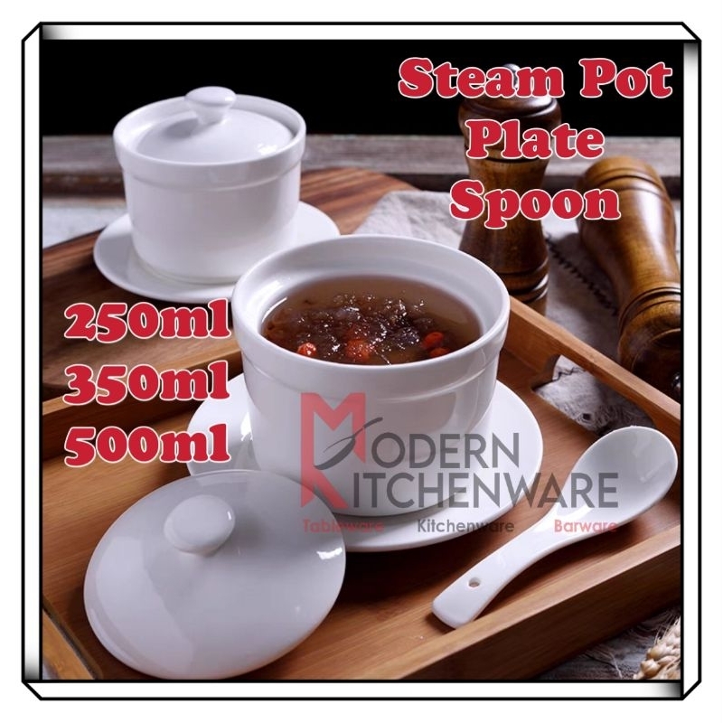 (MKitchenware) Ceramic Steam Pot / Soup Pot / Seasoning Pot陶瓷炖盅 / 炖汤盅 ...