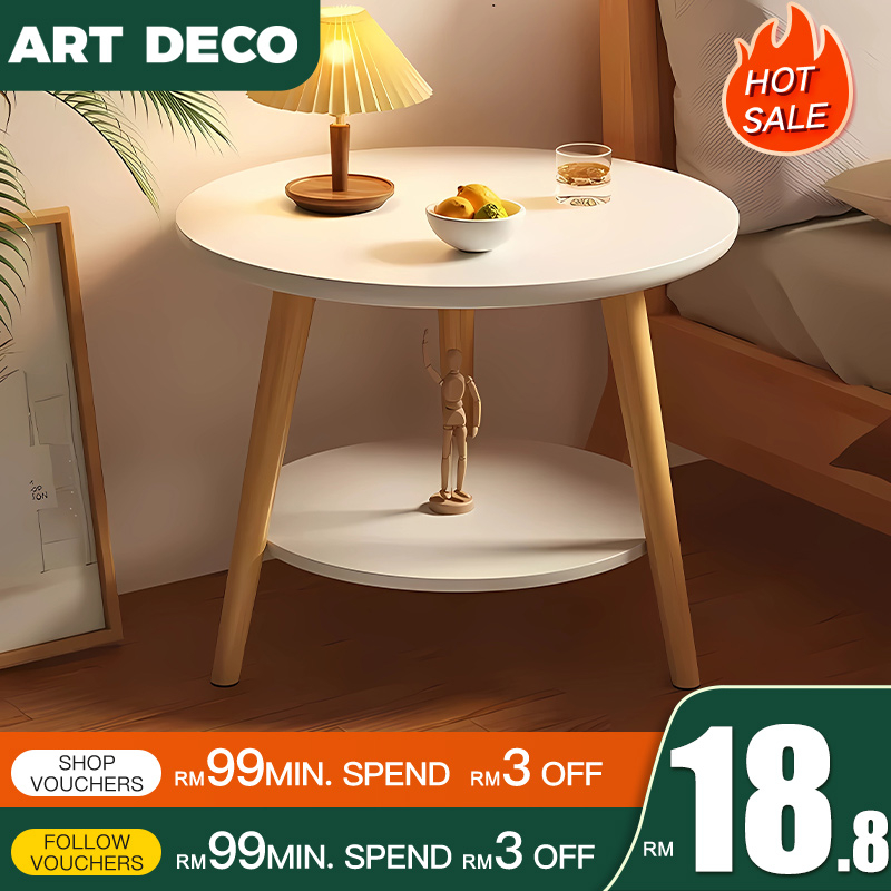 Round Table Side Table Bedside Table Meja Coffee Table Living Room ...