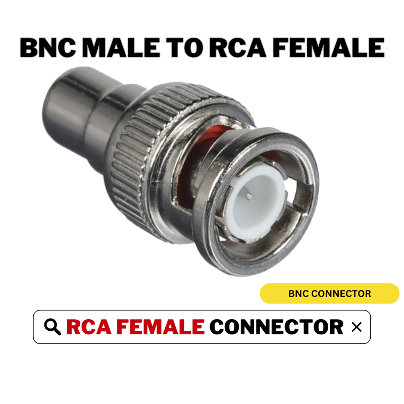 HIKVISION CCTV Connector BNC Adapter Male To RCA Female Connectors RG59 ...