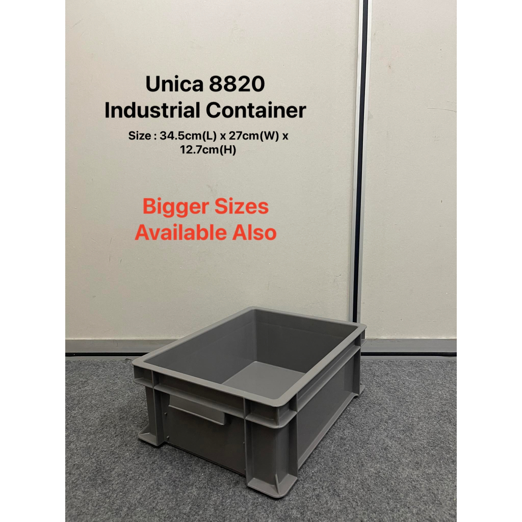 Unica 8820 Heavy Duty Plastic Industrial Multipurpose Stackable ...