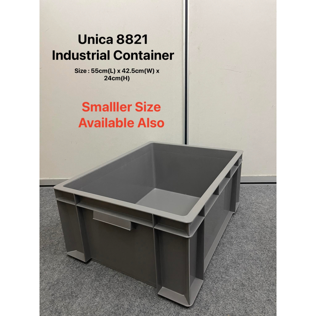 Unica 8821 Heavy Duty Plastic Industrial Multipurpose Stackable ...