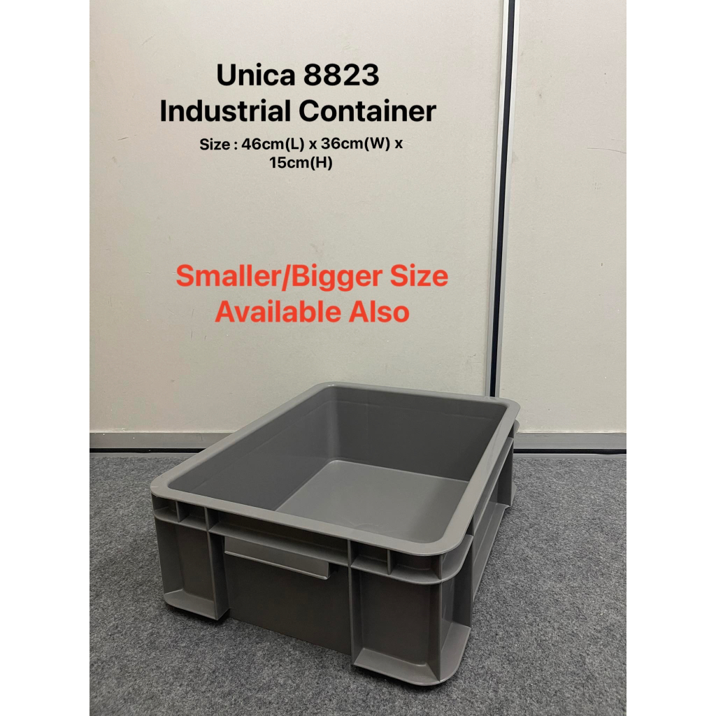 Unica 8823 Heavy Duty Plastic Industrial Multipurpose Stackable ...