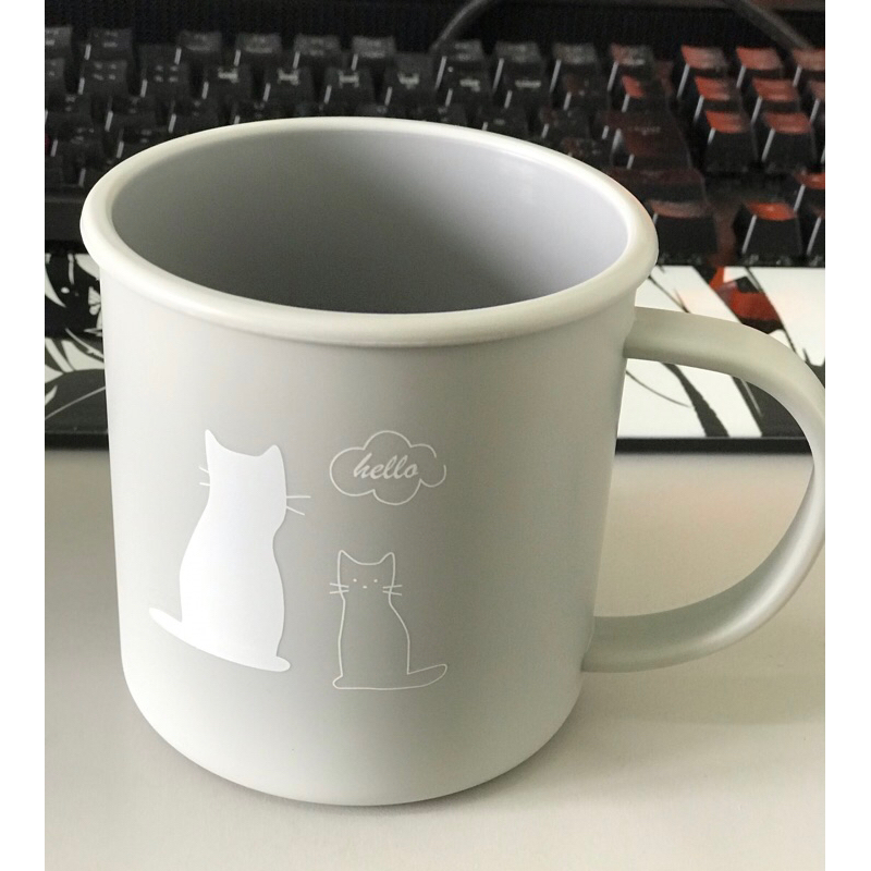【Ready Stock 】 550ml Plastic Melamine Hello Cat Mug cawan Kucing design ...
