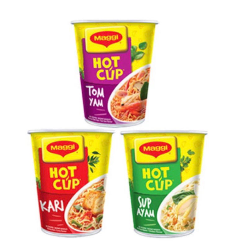 Maggi Hot Cup Curry/Chicken/Tomyam | Shopee Malaysia