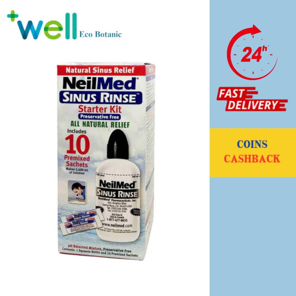 NeilMed Starter Kits Adult Bottle+10's / Sinus Rinse 120's -- sinus ...