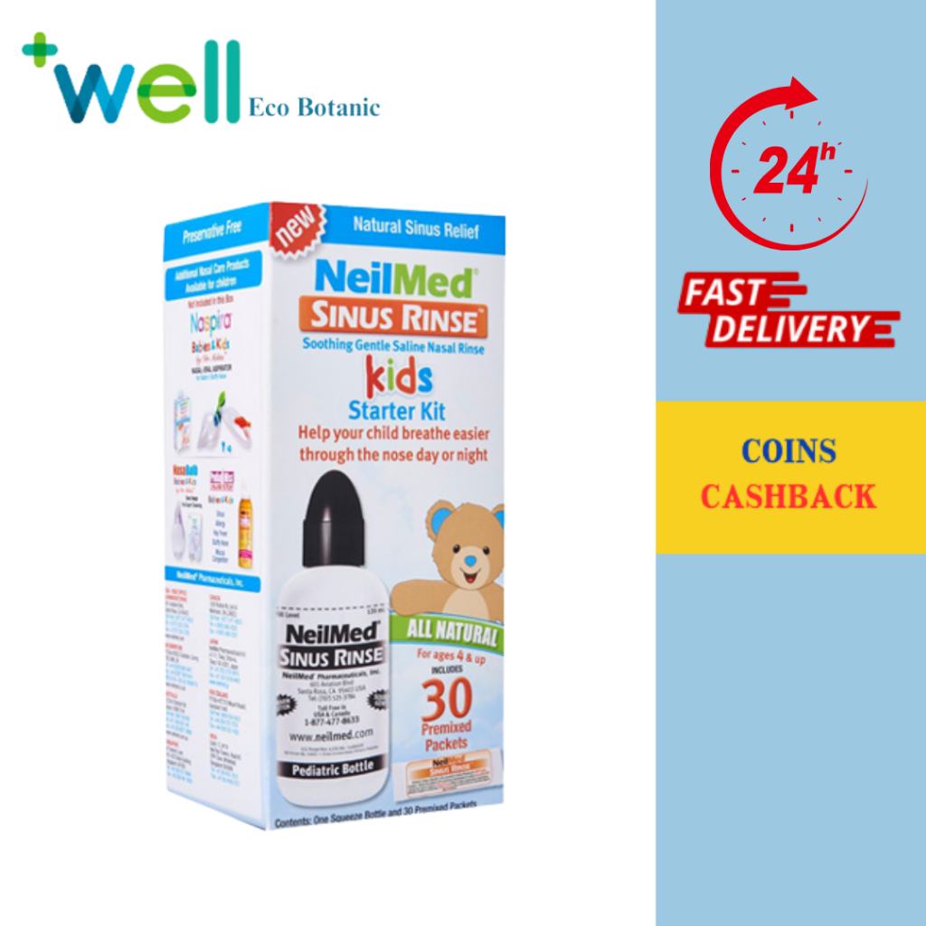 Neilmed Starter Kit Kids Bottle+30's / Sinus Rinse Kids 120's -- kids ...