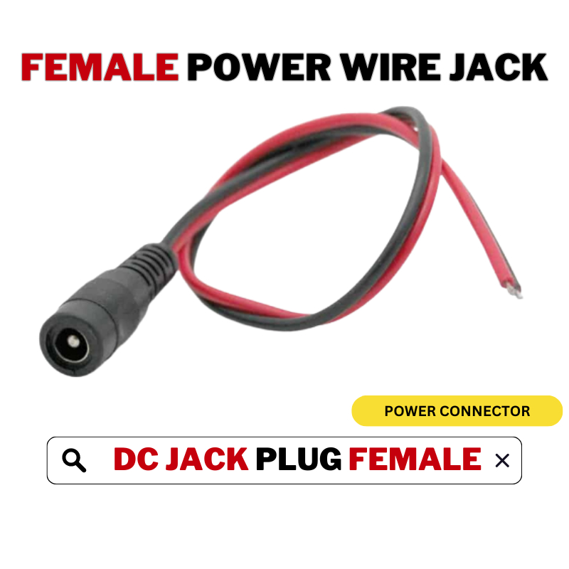 HIKVISION Analog CCTV DC Jack Plug Female Power Socket Wire Jack CCTV ...