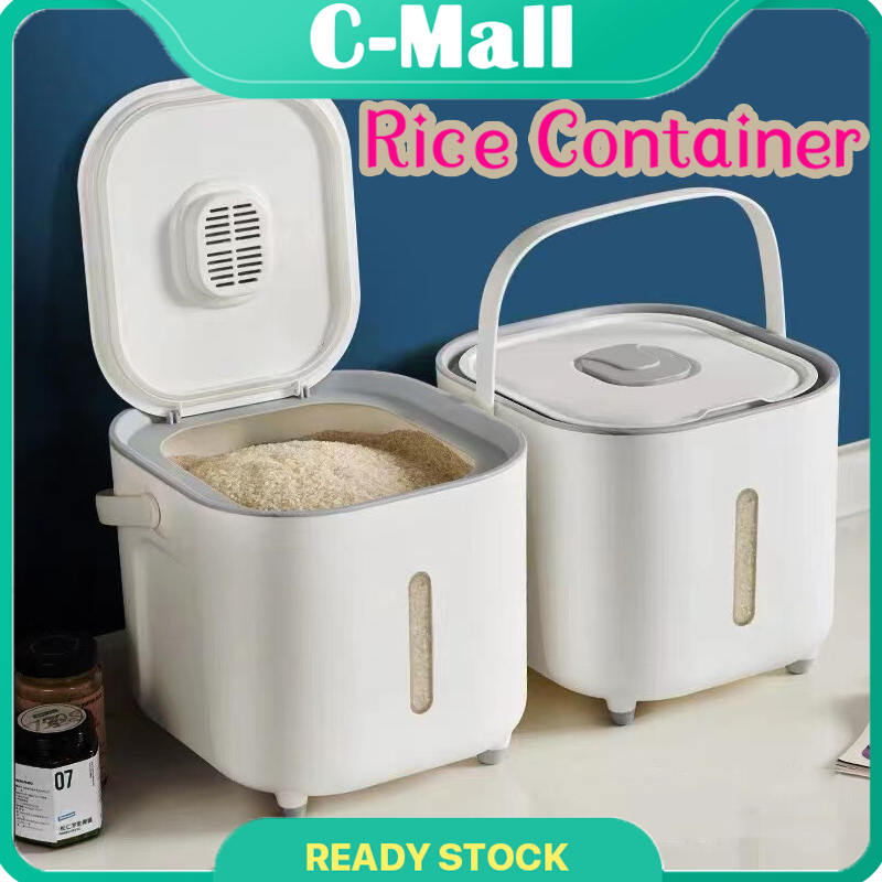 C-MALL 5/10KG Rice Storage Insect-Proof Container Rice Storage Box ...