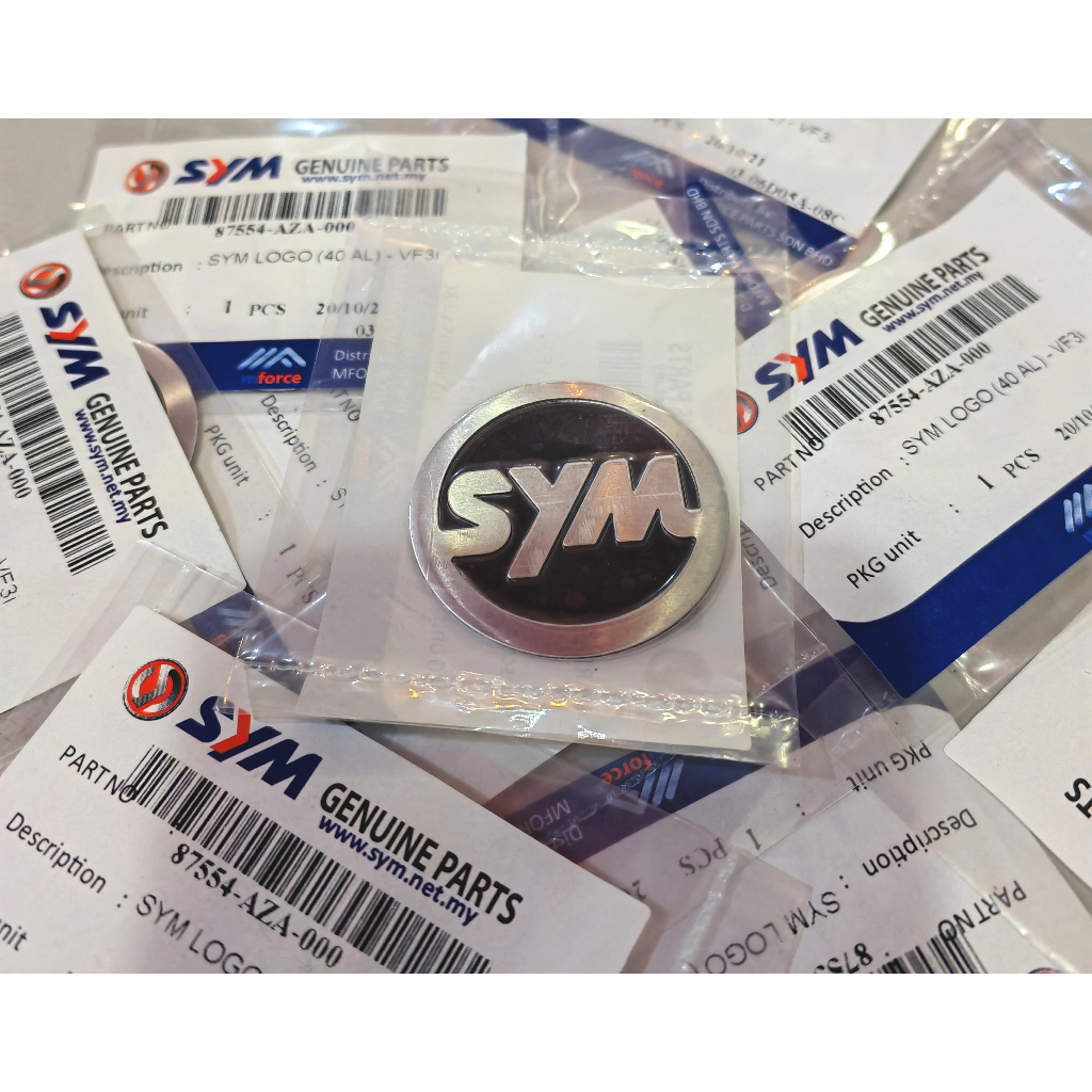 SYM LOGO 40 AL HORN COVER LOGO STICKER EMBLEM VF3I 185 100% ORIGINAL ...