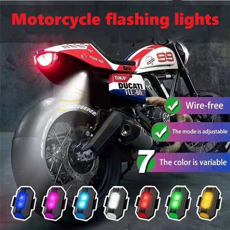 Car Motorcycle bikes cycling dji echargeable flashing lights modified ...