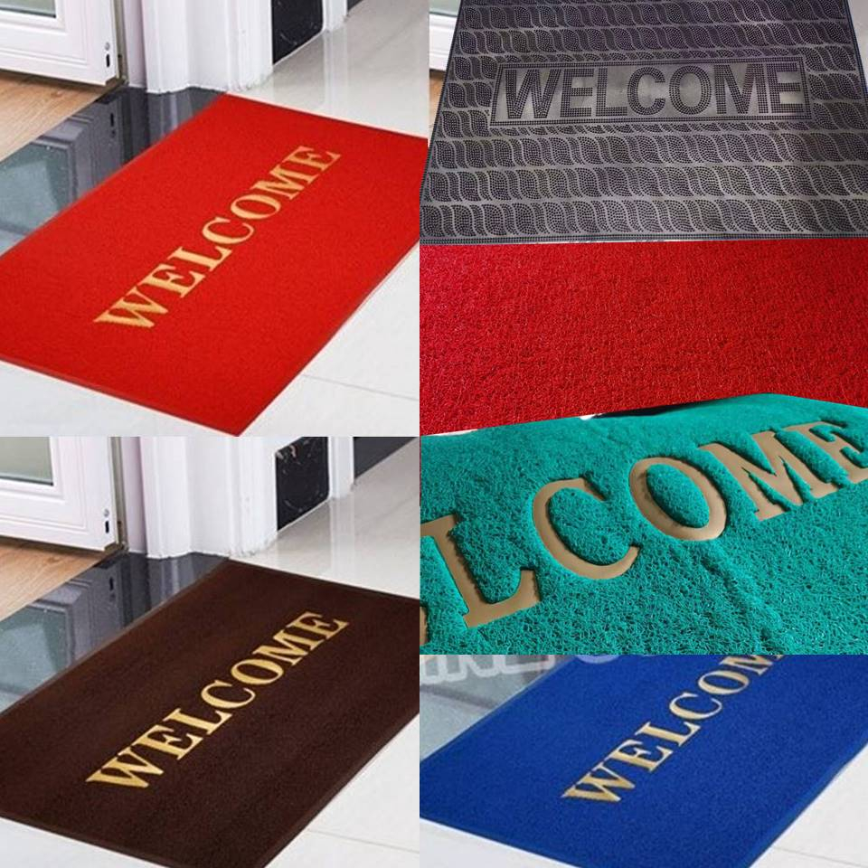 Anti-skid Floor coil Mat Welcome Mat Alas Kaki Bathroom Door Mat Carpet ...