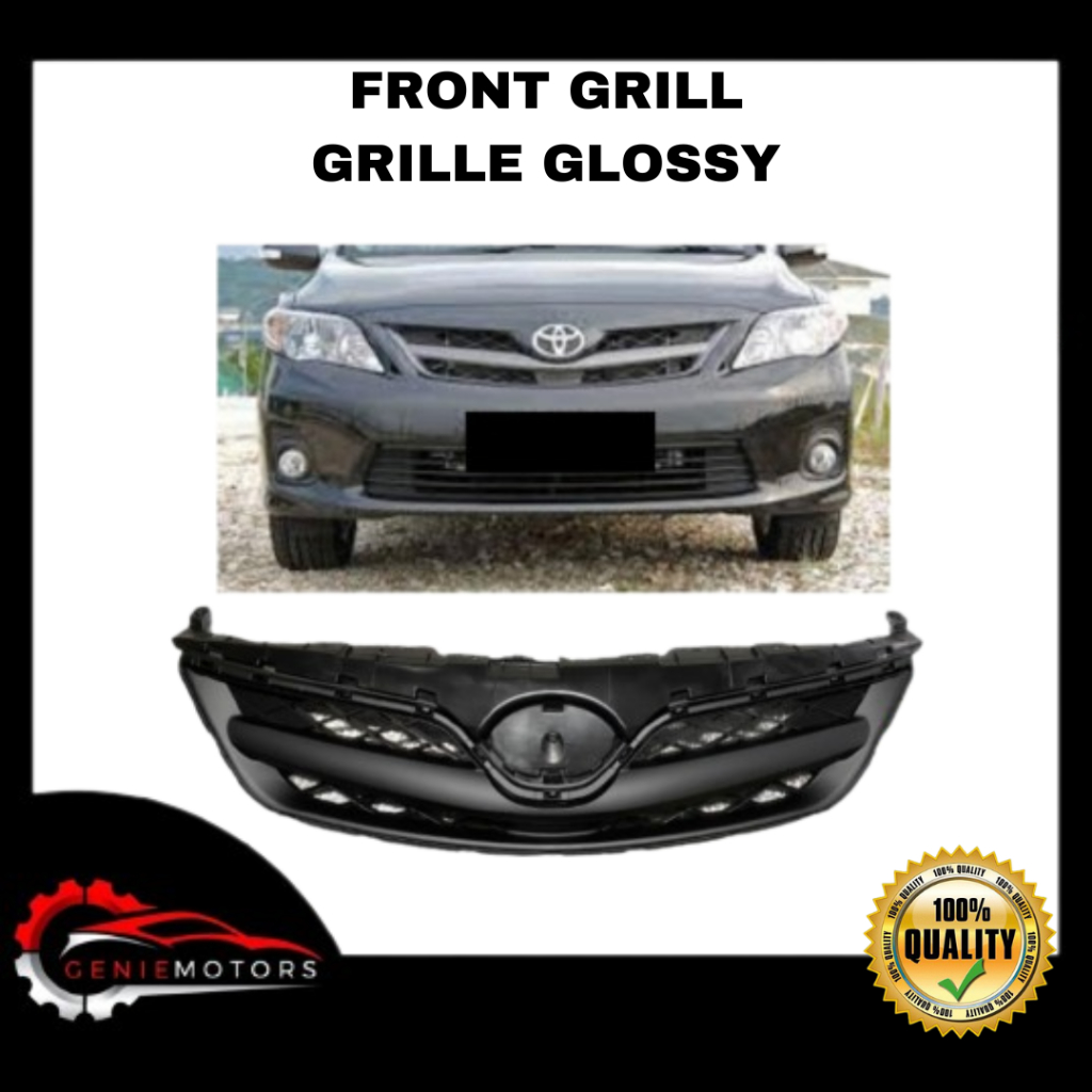 TOYOTA ALTIS 2011~2013 FRONT GRILL GRILLE GLOSSY BLACK COLOUR ABS ...