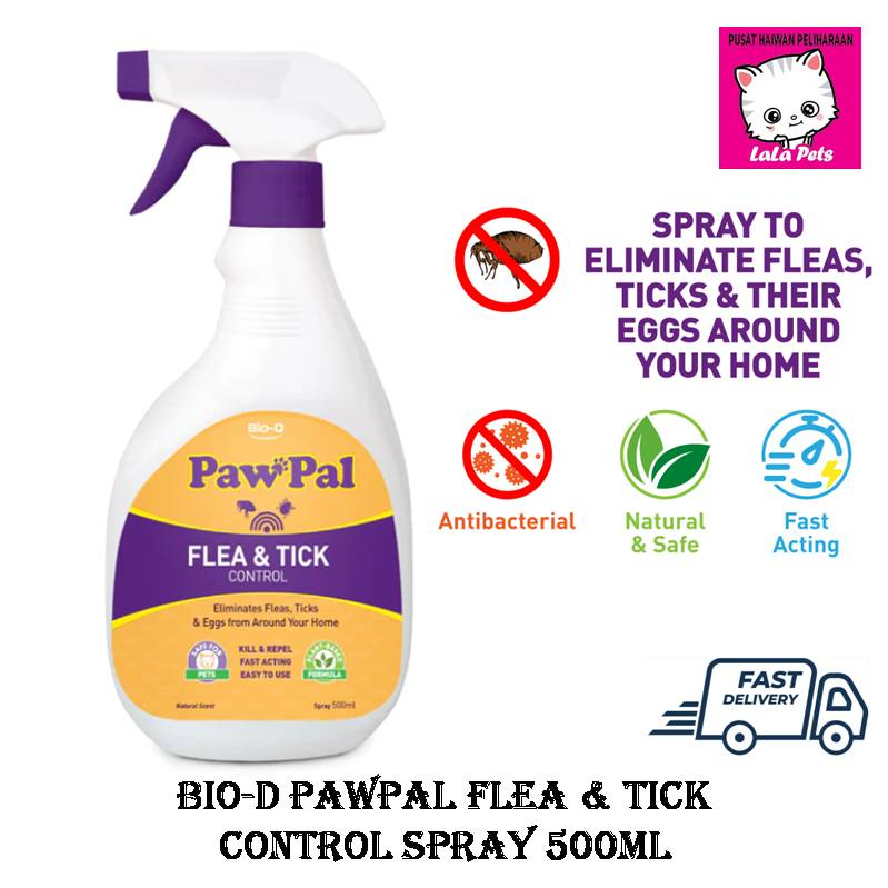 PAWPAL BY BIO-D FLEA & TICK CONTROL SPRAY - NATURAL SCENT 500ML ...