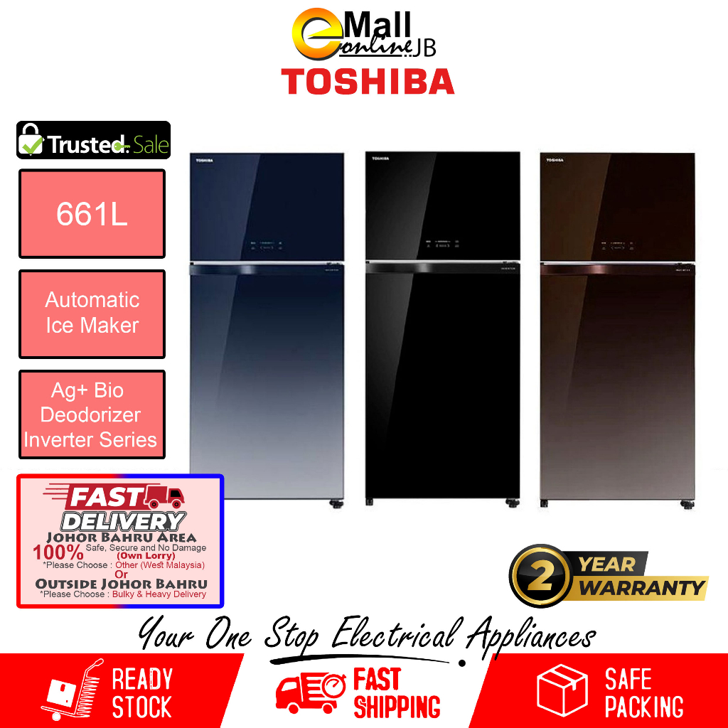 Toshiba GR-AG66MA(GG) 2 Doors Inverter Fridge 5 Star 2-Doors Duo Hybrid ...