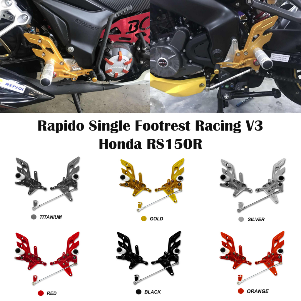 Rapido Honda RS150R RS150 Single Footrest Foot Rest Racing V3 | Shopee ...
