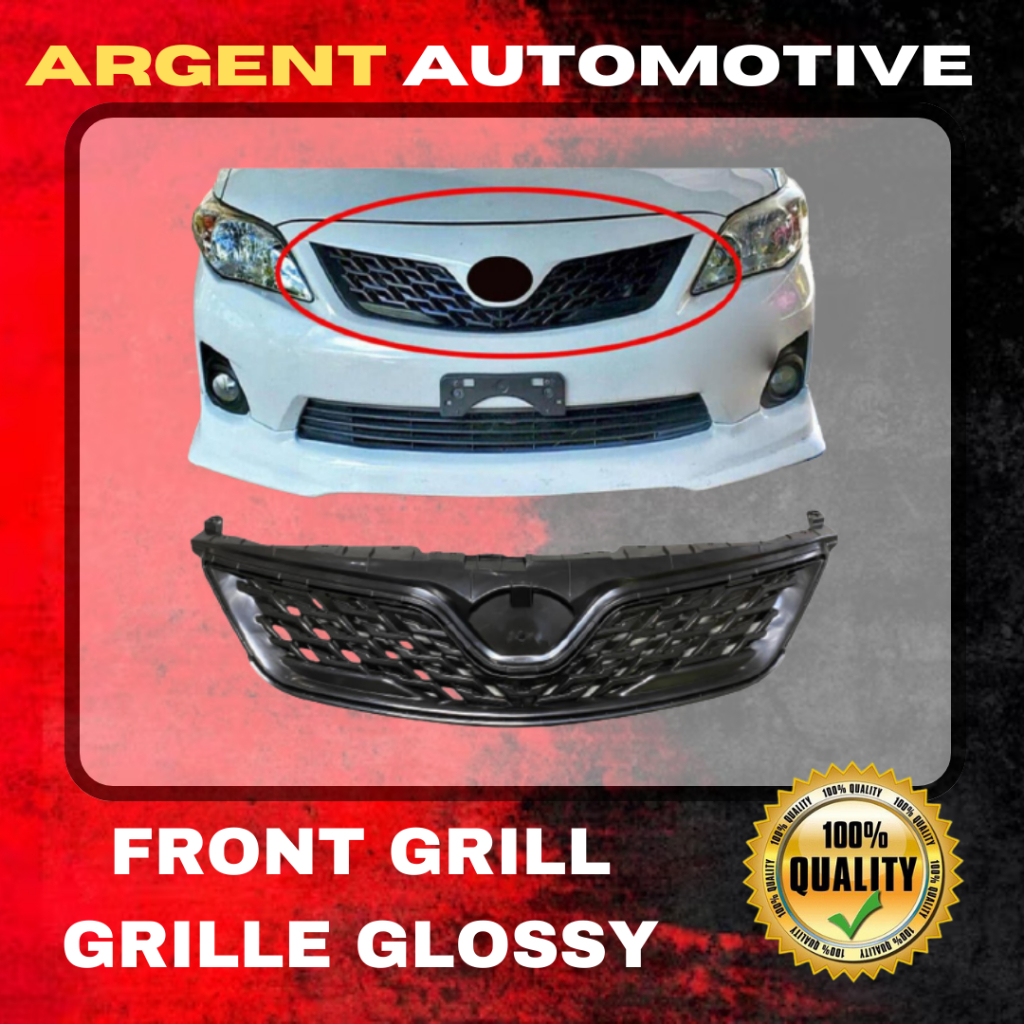 TOYOTA ALTIS 2011~2013 FRONT GRILL GRILLE GLOSSY BLACK COLOUR ABS ...
