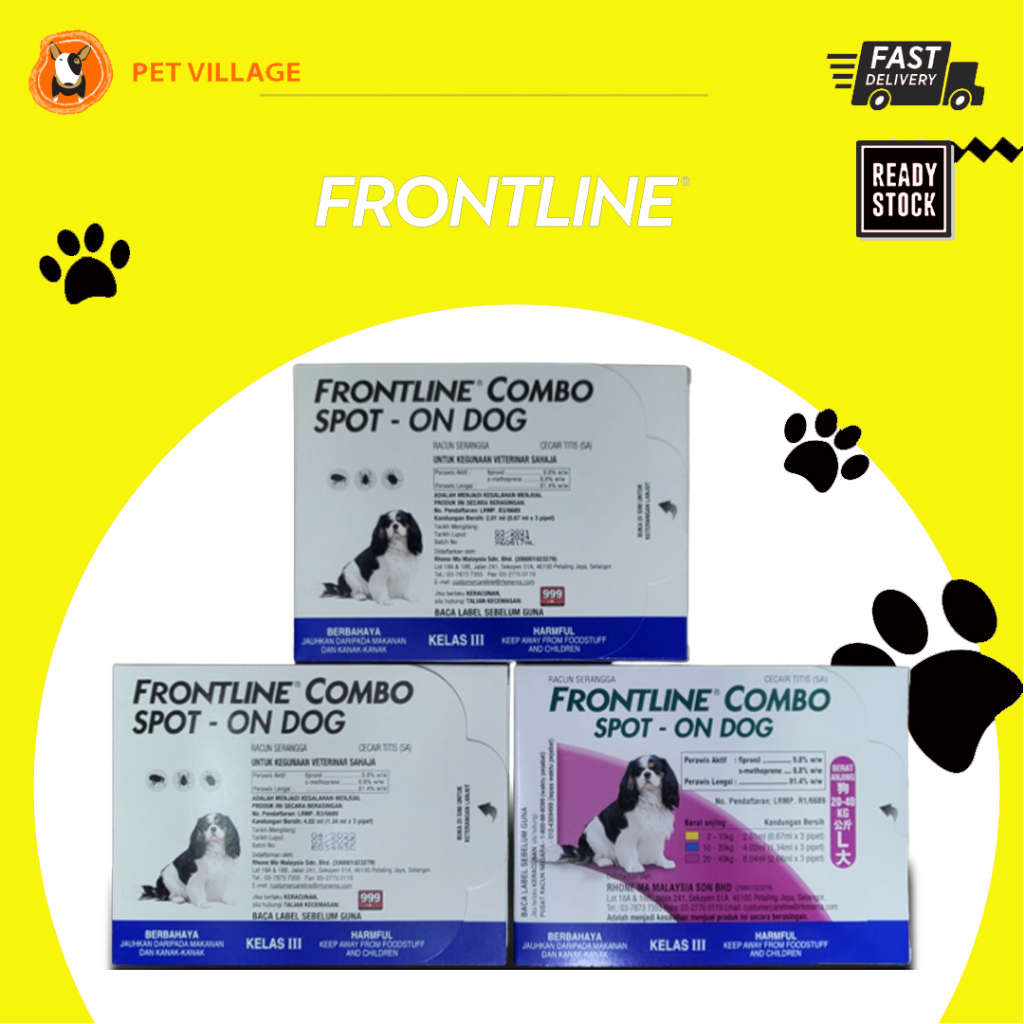 FRONTLINE Combo Spot On For Dogs x 1 BOX (Small/Medium/Large) | Shopee ...