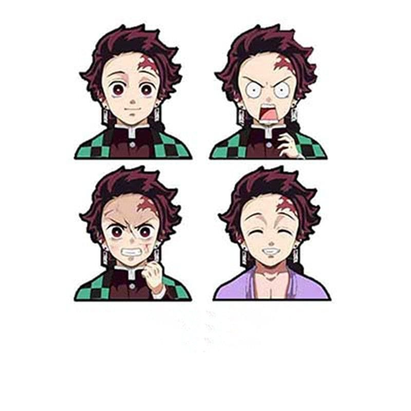 Demon Slayer Series Small Mobile Laptop 3D Anime Motion Stickers ...