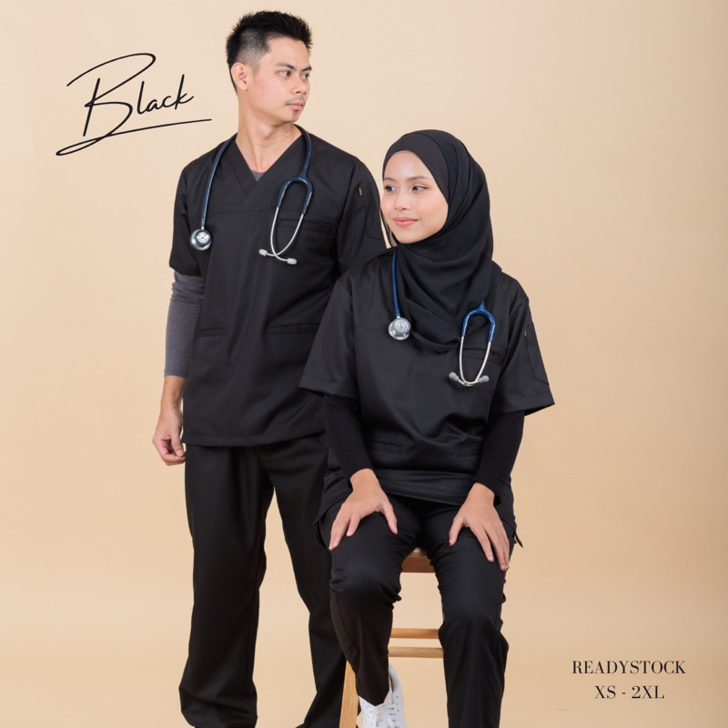 🔥PAIR MEN SCRUBSUIT🔥 【READY STOCK】BAJU SCRUB MEDICAL SCRUB SUIT ...